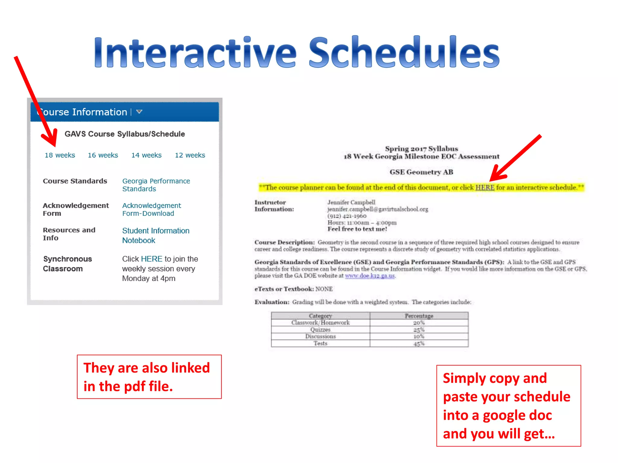 Walkthroughs & Interactive Schedules | PPT
