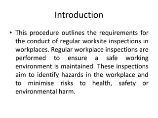 workplace Walk through survey-----hazard evalutaion | PPTX