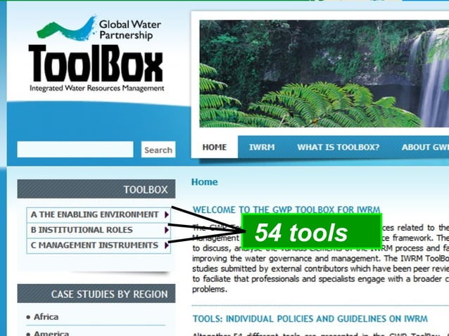 GWP ToolBox: Knowledge Sharing Tool presented by D. Thalmeinerova, GWP ...