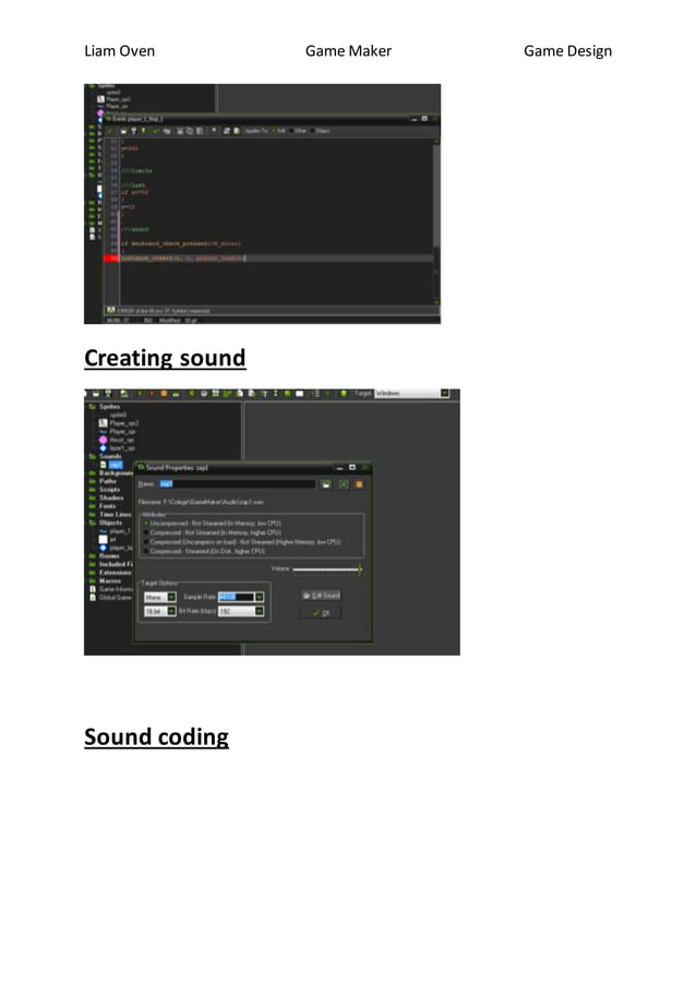 2D Game Maker Walkthrough tutorial by Liam Oven | PDF
