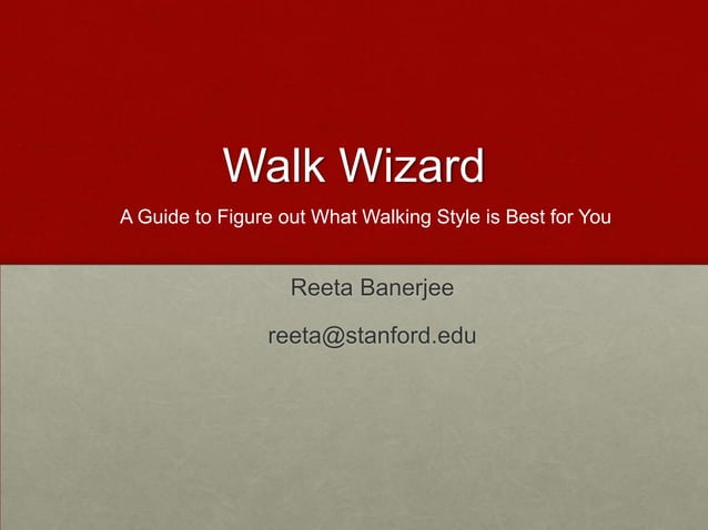 Walk wizard guide: your ideal walking style | PDF