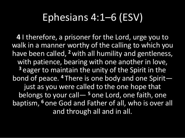 Walk Worthy, Maintain Unity - Ephesians 4:1-6