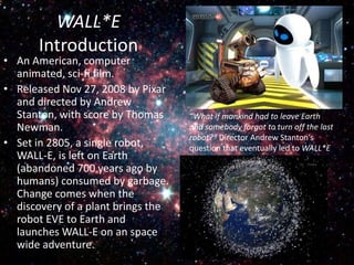Wall e | PPTX | Soundtracks, TV and Showtunes | Music