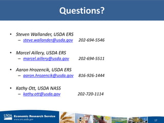 USDA Survey of Irrigation Organizations - Steven Wallander | PPTX