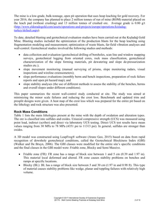 Wall control blasting practices at ksladag gold mine | PDF
