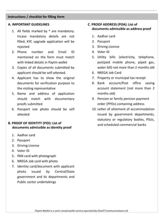 Wallet kyc form | PDF