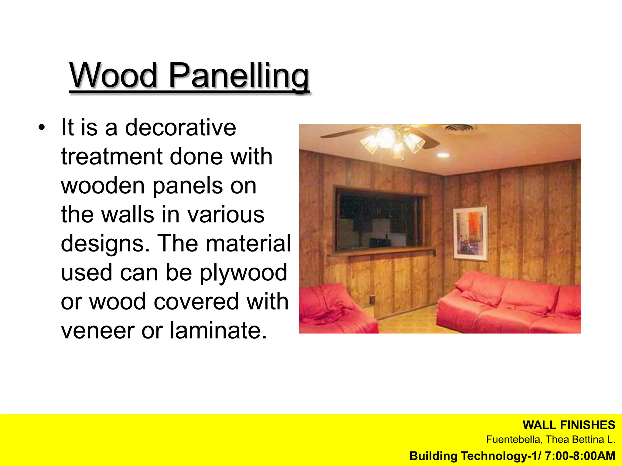 Wall finishes | PPTX