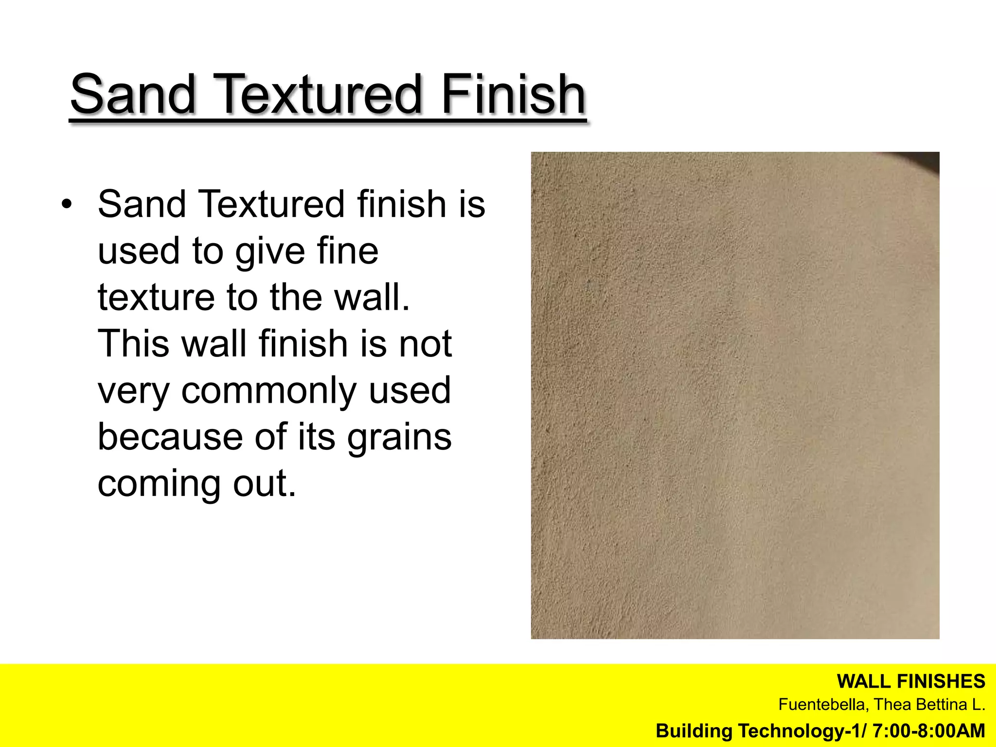 Wall finishes | PPTX