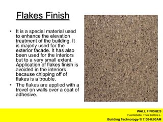 Wall finishes | PPTX