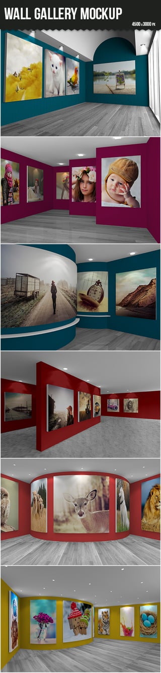 Wall gallery mockup | PDF