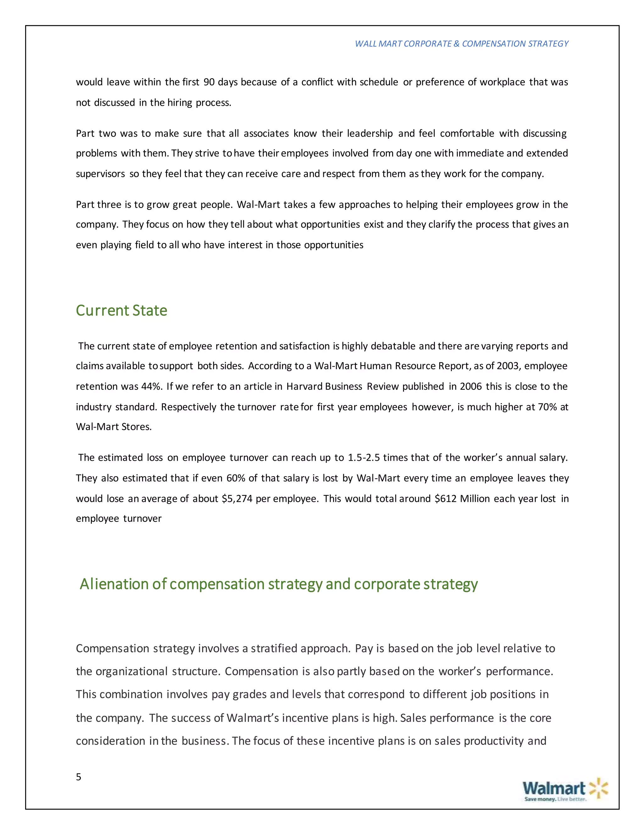 Wallmart compensation strategy assignment | DOCX