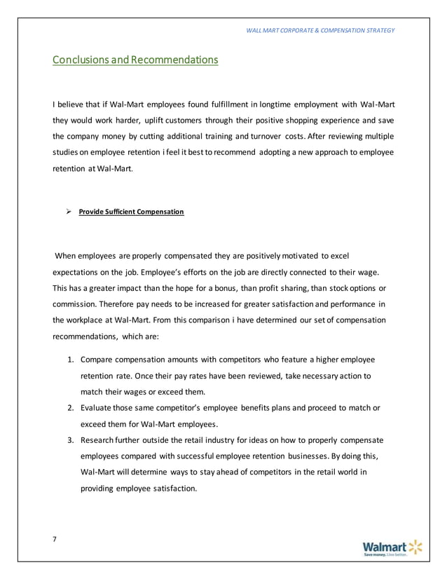 Wallmart compensation strategy assignment | PDF