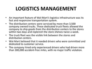Wallmart's suppy chain management service | PPTX