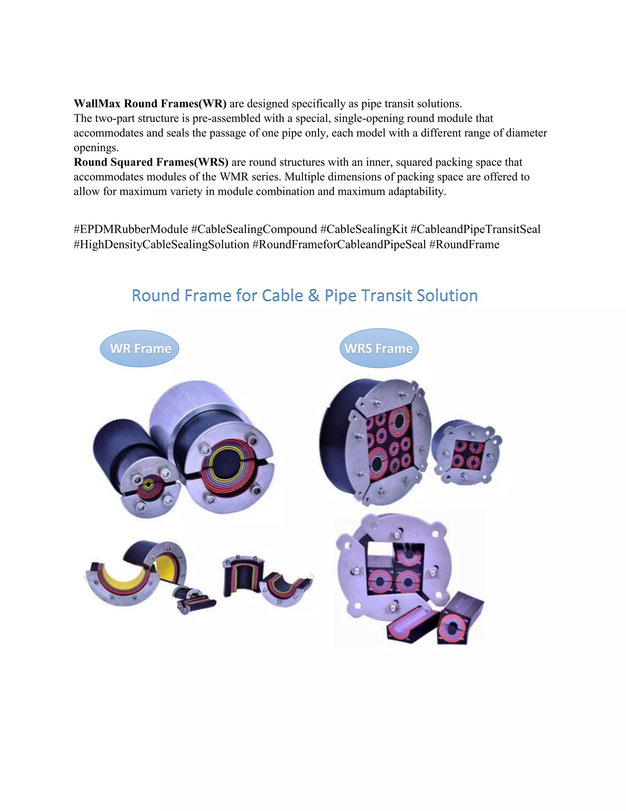 WallMax Round Frame for Cable & Pipe Transit Solution | DOCX