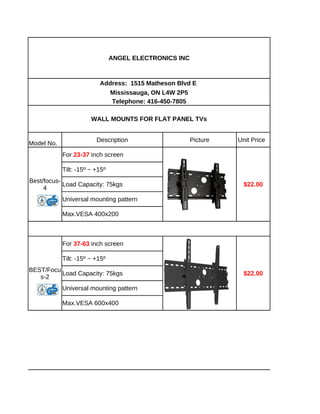 Wall mounts wholesale | PDF