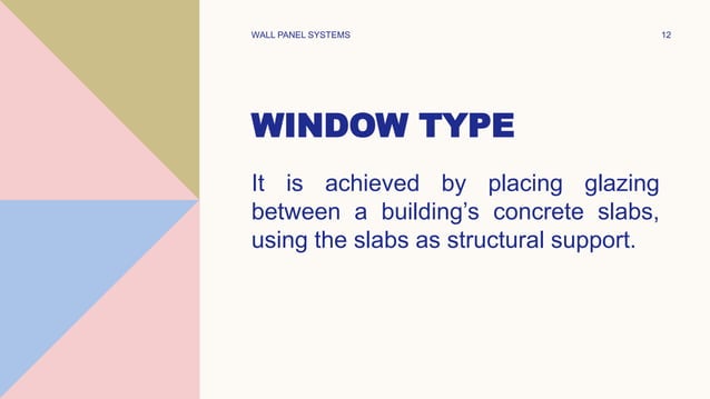 BUILDING TECHNOLOGY - Wall Panel Systems | PPTX