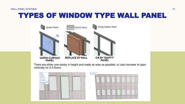 BUILDING TECHNOLOGY - Wall Panel Systems | PPTX