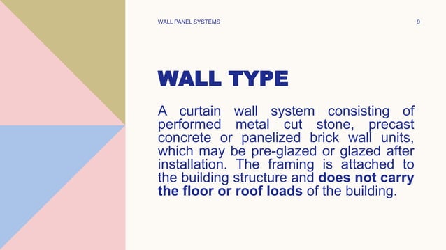 BUILDING TECHNOLOGY - Wall Panel Systems | PPTX