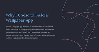 Developing a Unique Wallpaper App for Android with Flutter | PPT
