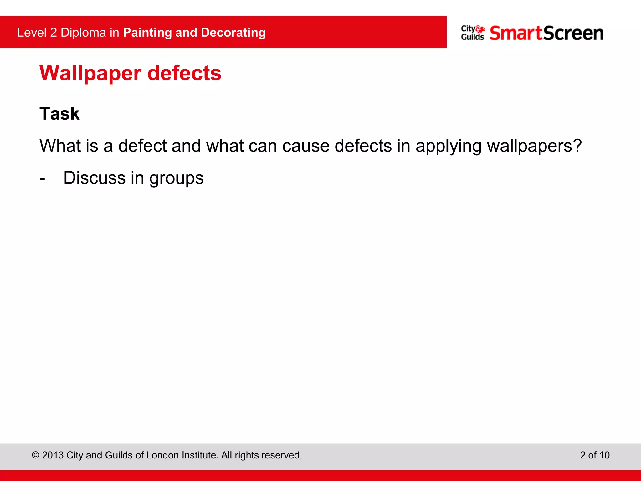 Wallpaper defects 3 | PDF