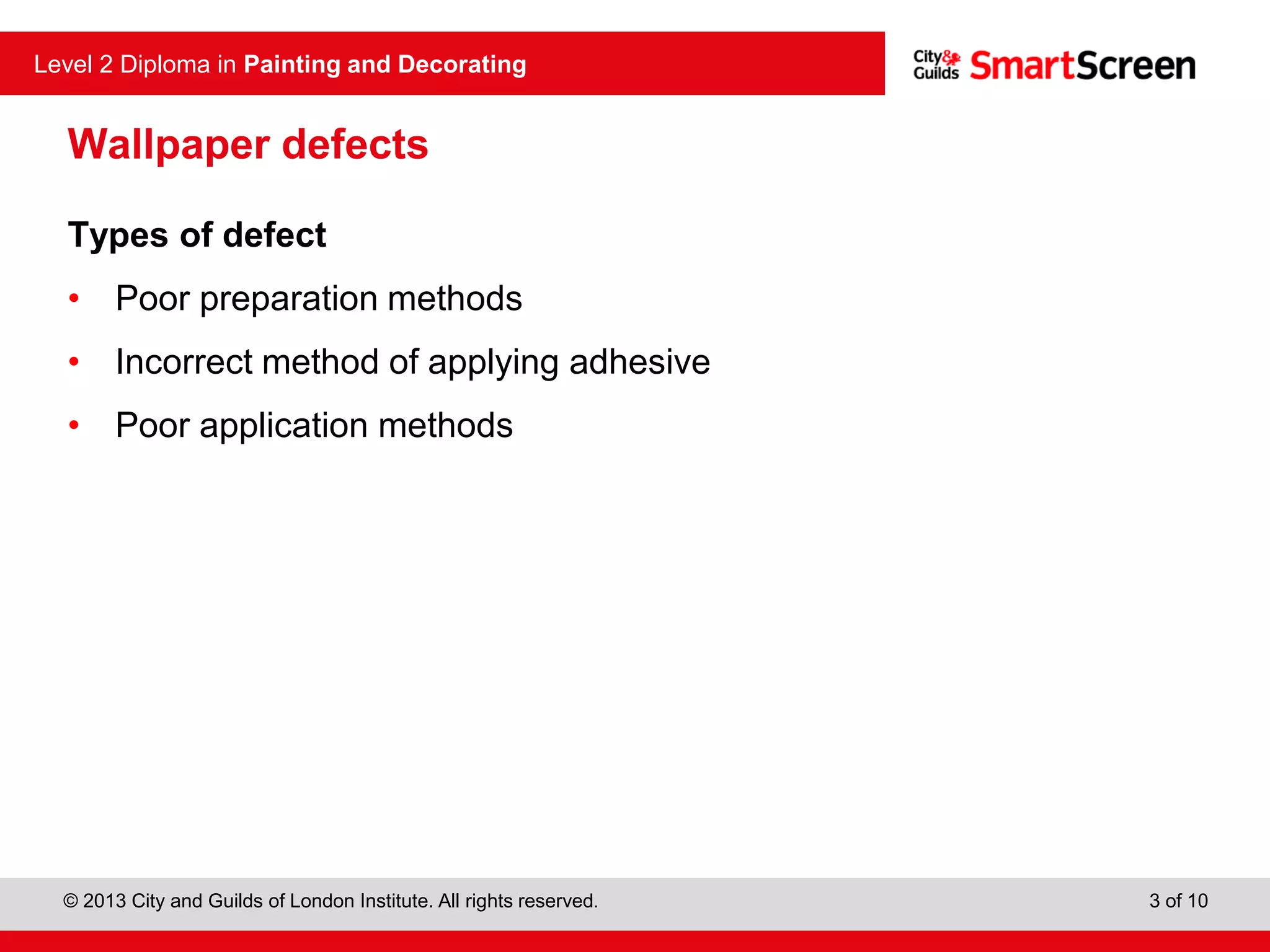 Wallpaper defects 3 | PPT