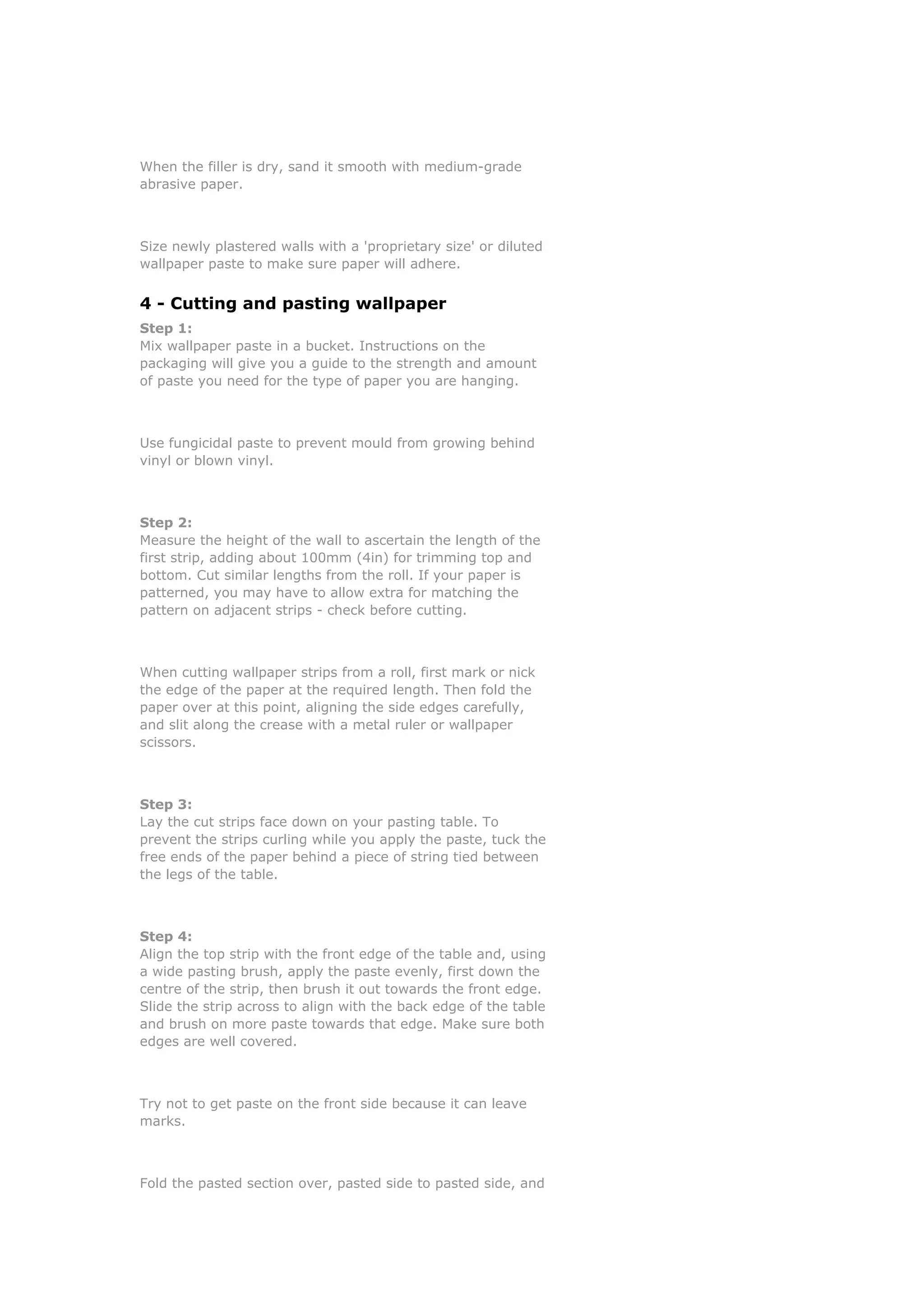 Wallpapering techniques | PDF