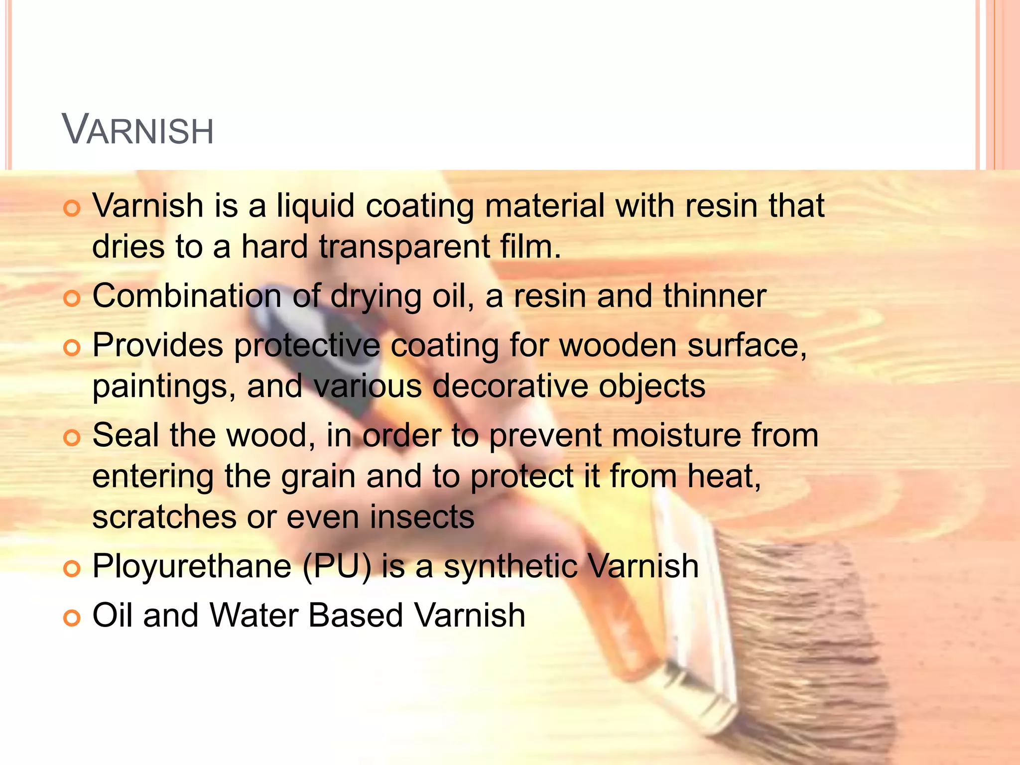 Wallpapers, Glass & Varnish | PPTX