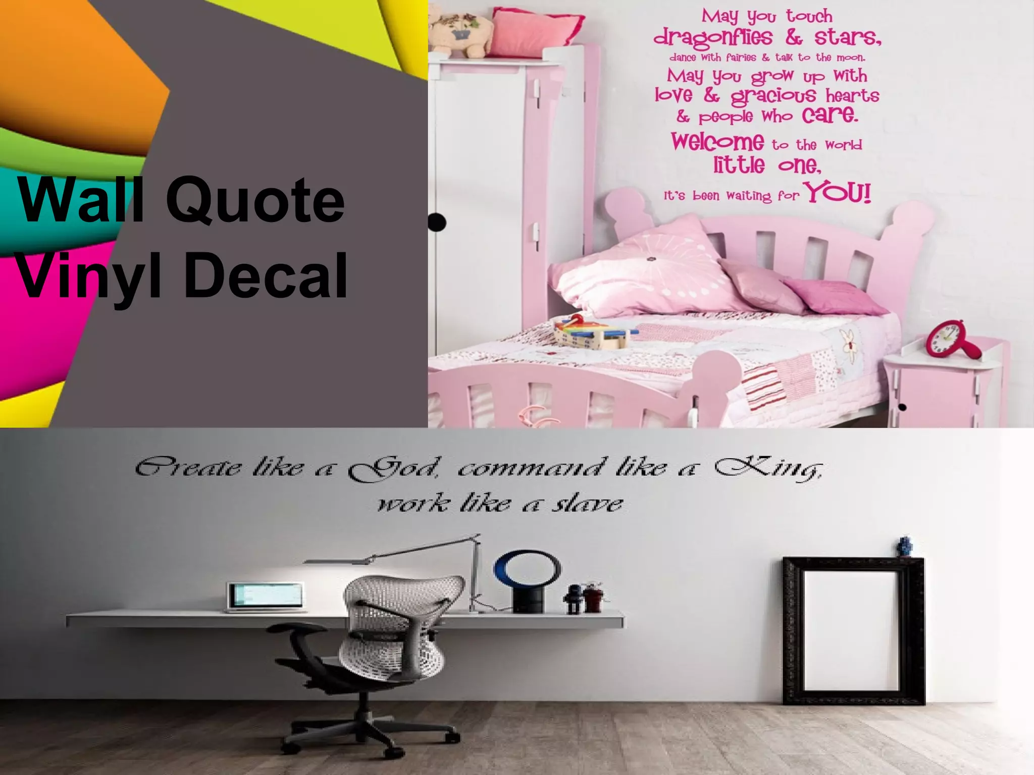 Wall quote vinyl decal | PPT