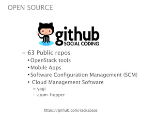 Agile-Techture: Nimble Cloud Engineering at Rackspace | PPT