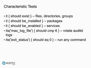 Adding Security and Compliance to Your Workflow with InSpec | PPT