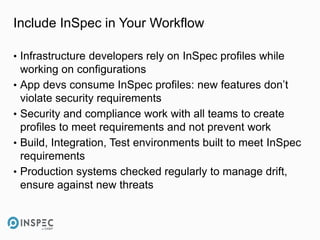 Adding Security and Compliance to Your Workflow with InSpec | PPT