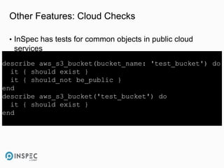 Adding Security and Compliance to Your Workflow with InSpec | PPT