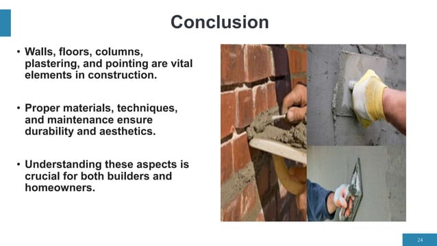 Walls And Floors, Columns, Plastering And Pointing.pptx