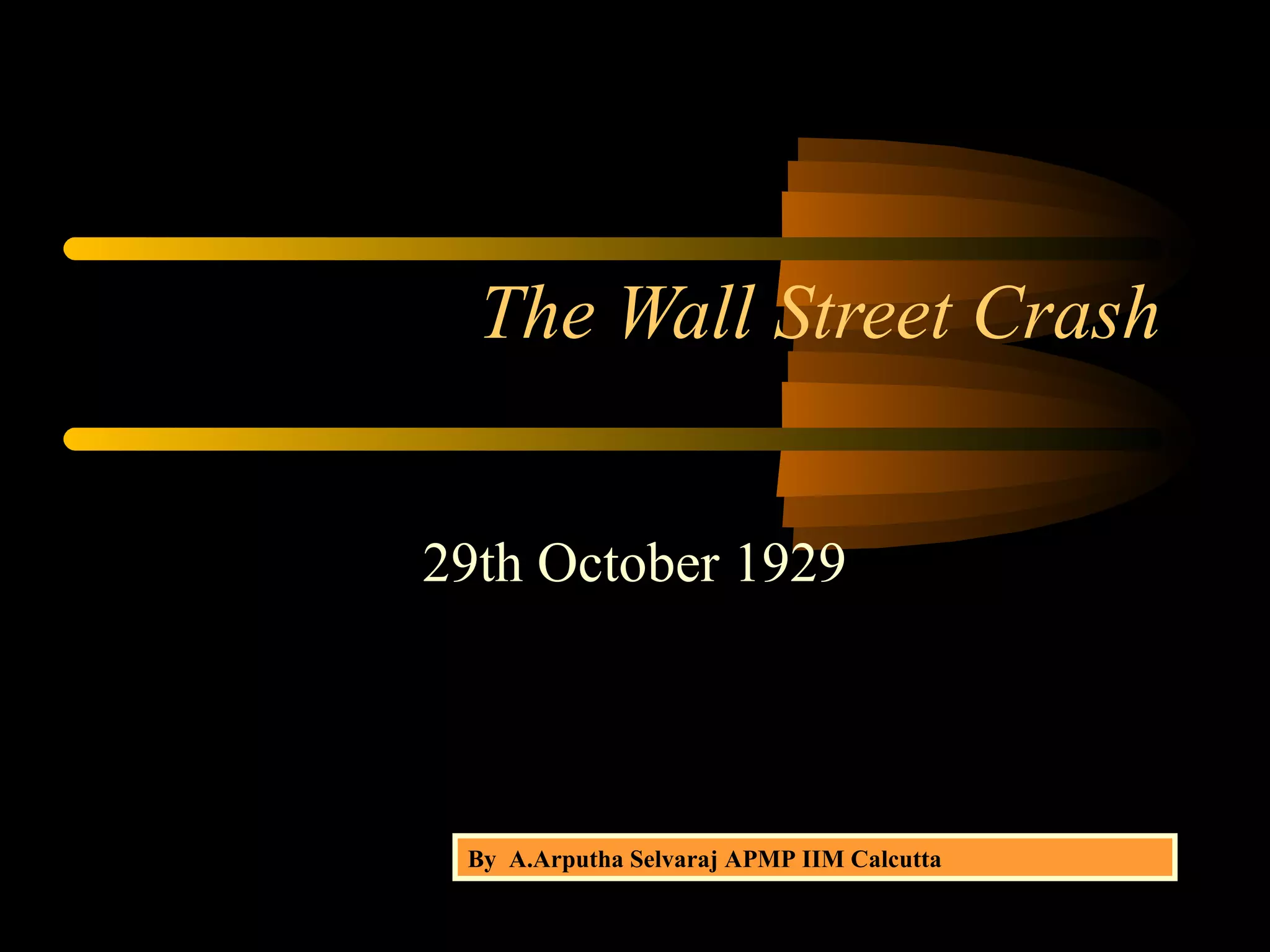 Wall Street Crash 1929 | PPT