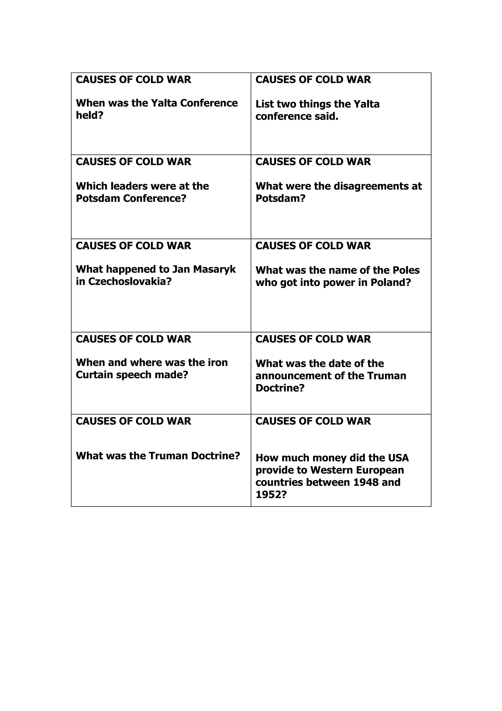 Wall street crash flash cards answers | PDF