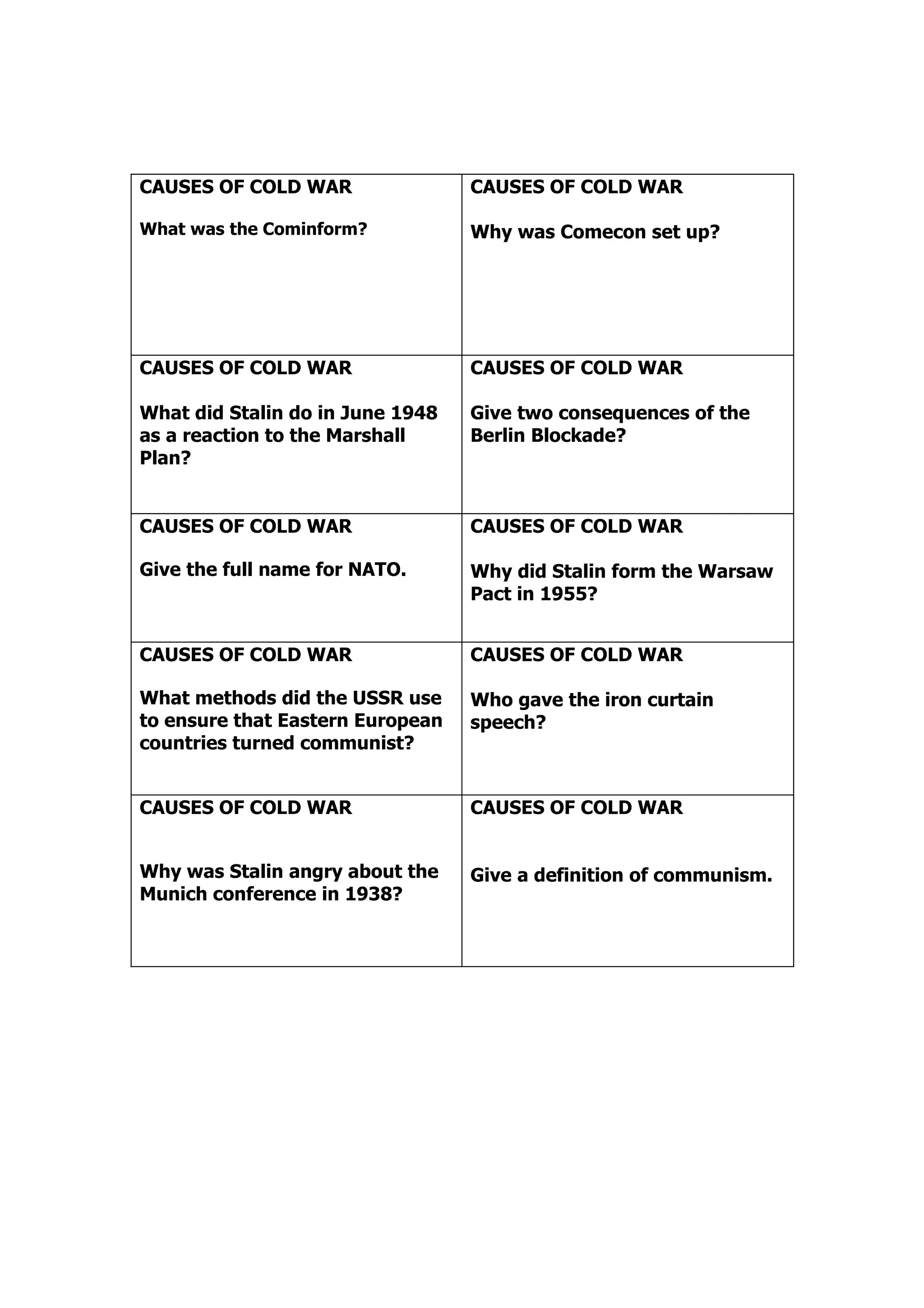 Wall street crash flash cards answers | PDF