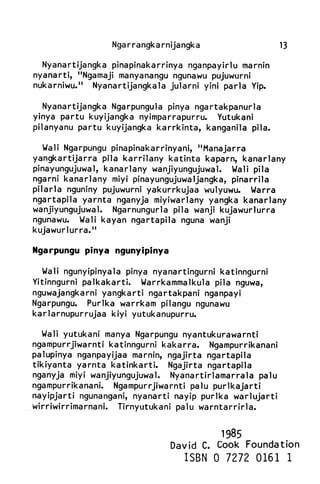 Walmajarri bible genesis 1 | PDF