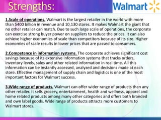 Wal mart 2015 SWOT ANAYLSIS | PPTX