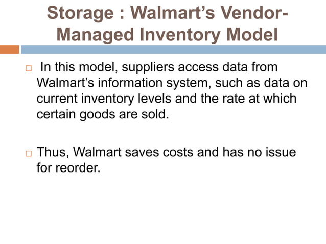 Walmart Operation Management - A slight Overview | PPT