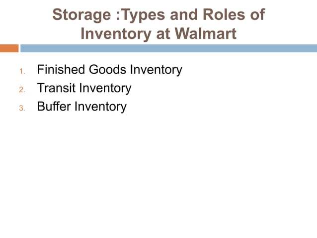 Walmart Operation Management - A slight Overview | PPT