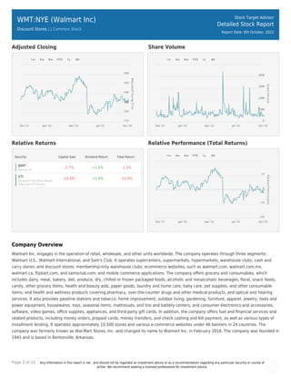 WMT: Walmart Inc. Stock Price, Quote and News | PDF | Stocks and Bonds ...