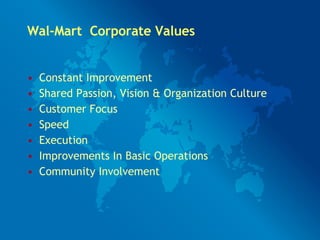 Walmart – Competing In The Global Market | PPT | Retail Industry ...