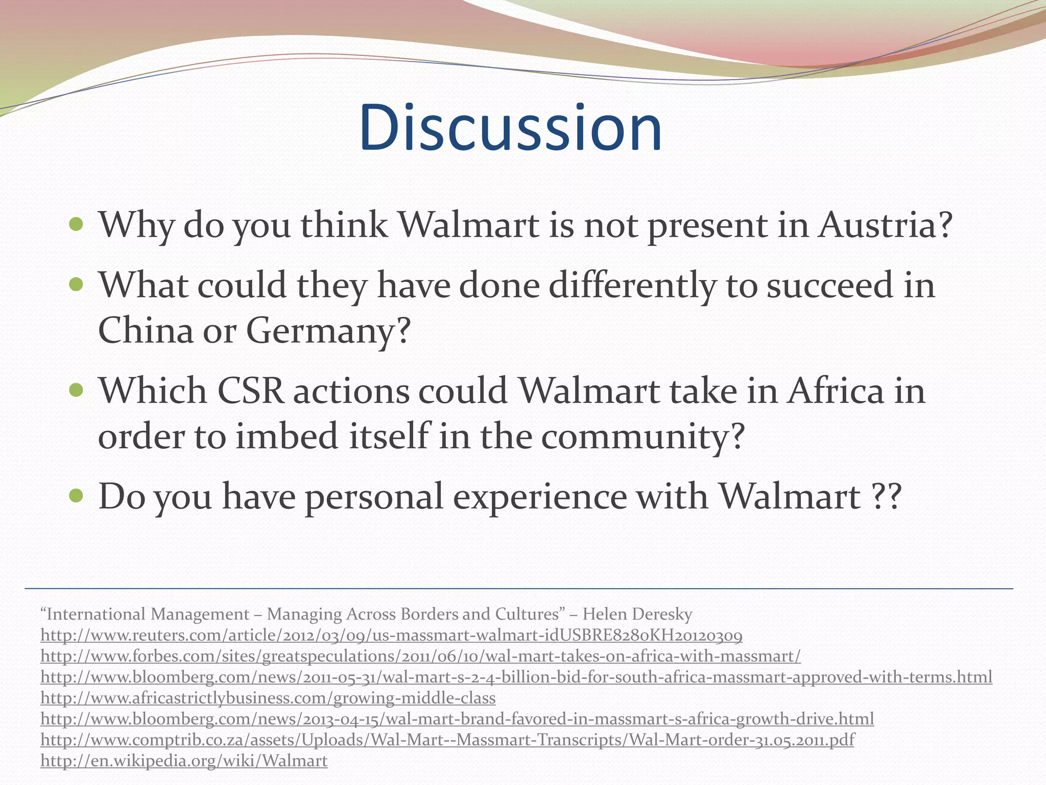 Walmart's Expansion in Africa | PPTX