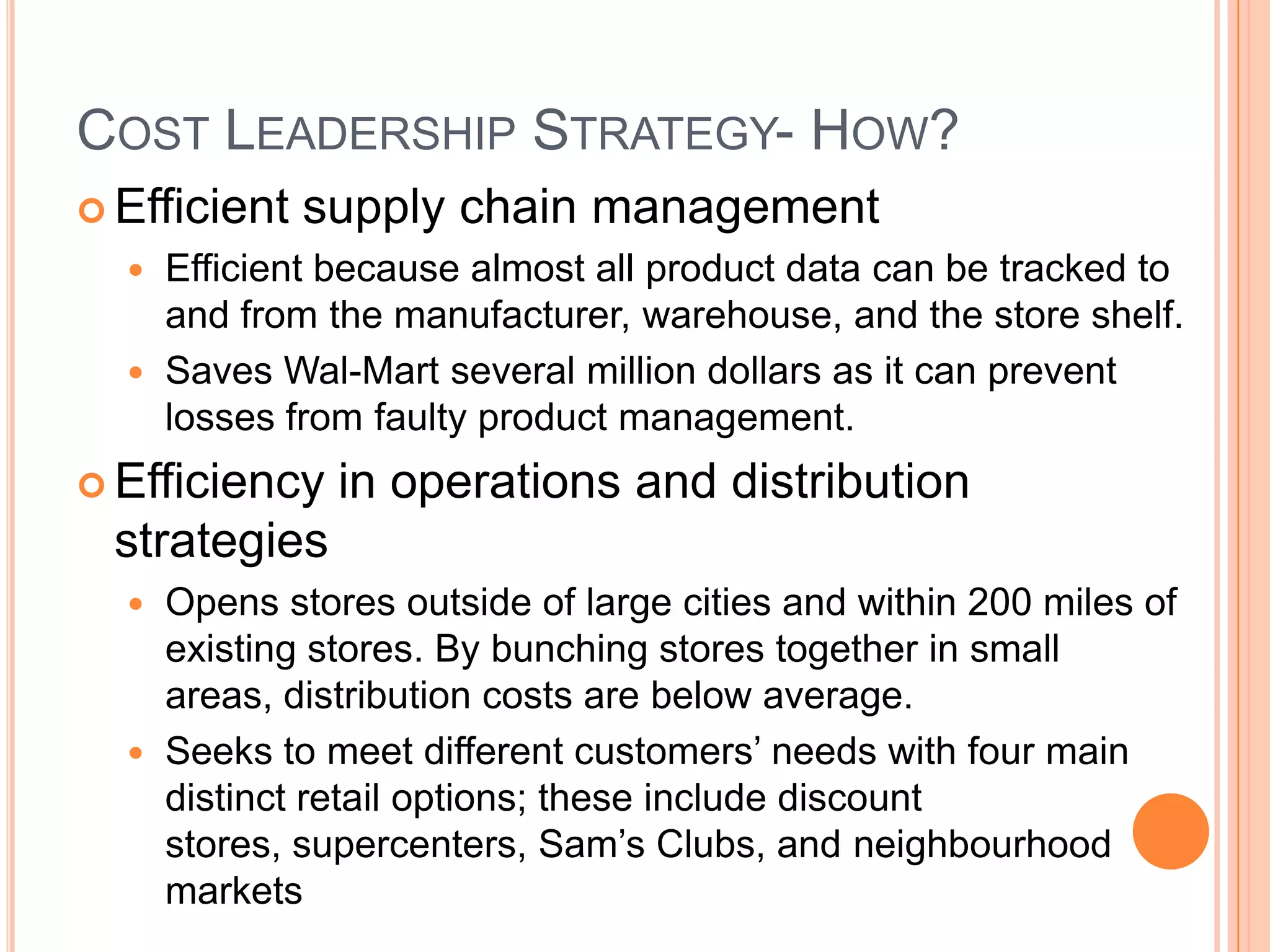 Walmart low cost leadership group8 | PPTX