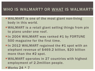 Walmart PESTLE Analysis. | PPTX