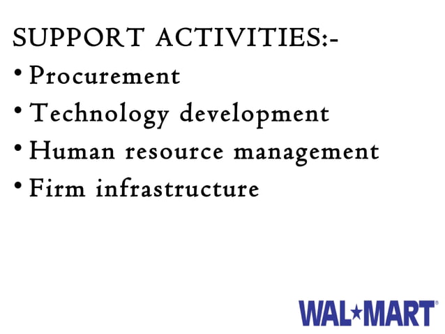 Walmart value chain-analysis | PPT