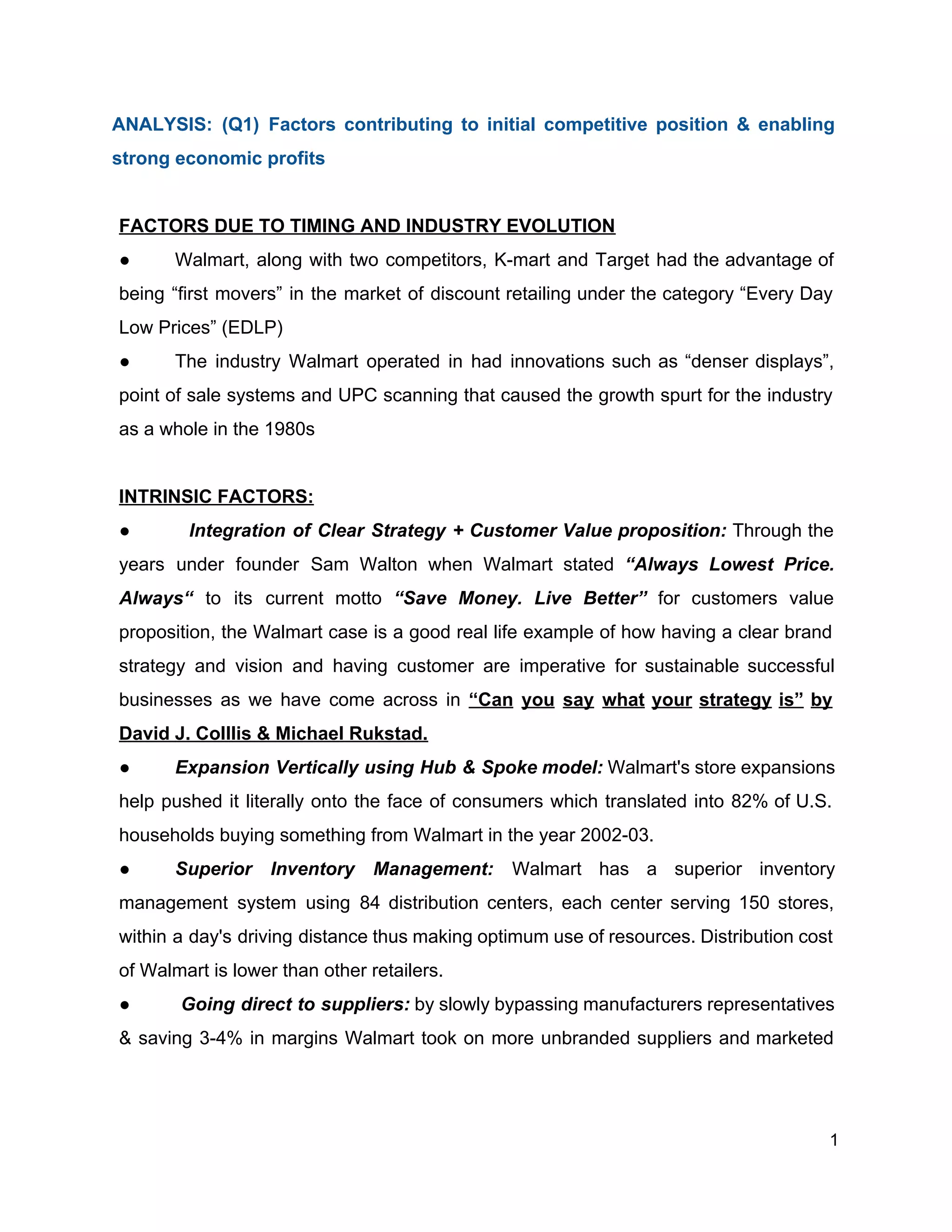 Walmart Quick Strategic Analysis / case study, past, present and future ...