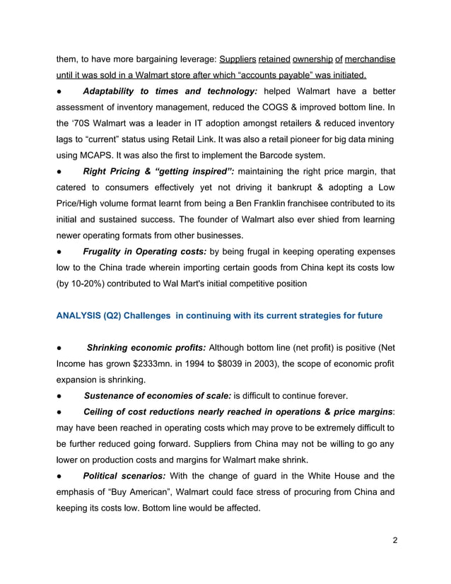 Walmart Quick Strategic Analysis / case study, past, present and future ...