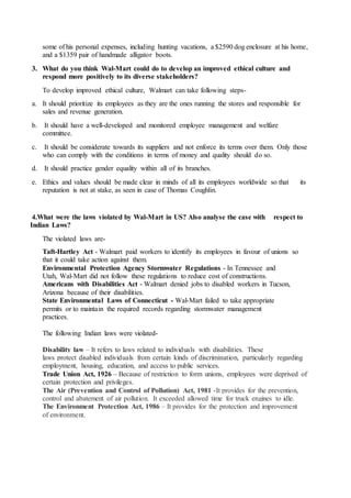 Walmart case analysis | DOCX