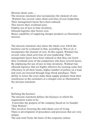 Walmart CompanyWalmart Mission StatementRichard K. Hairston.docx ...